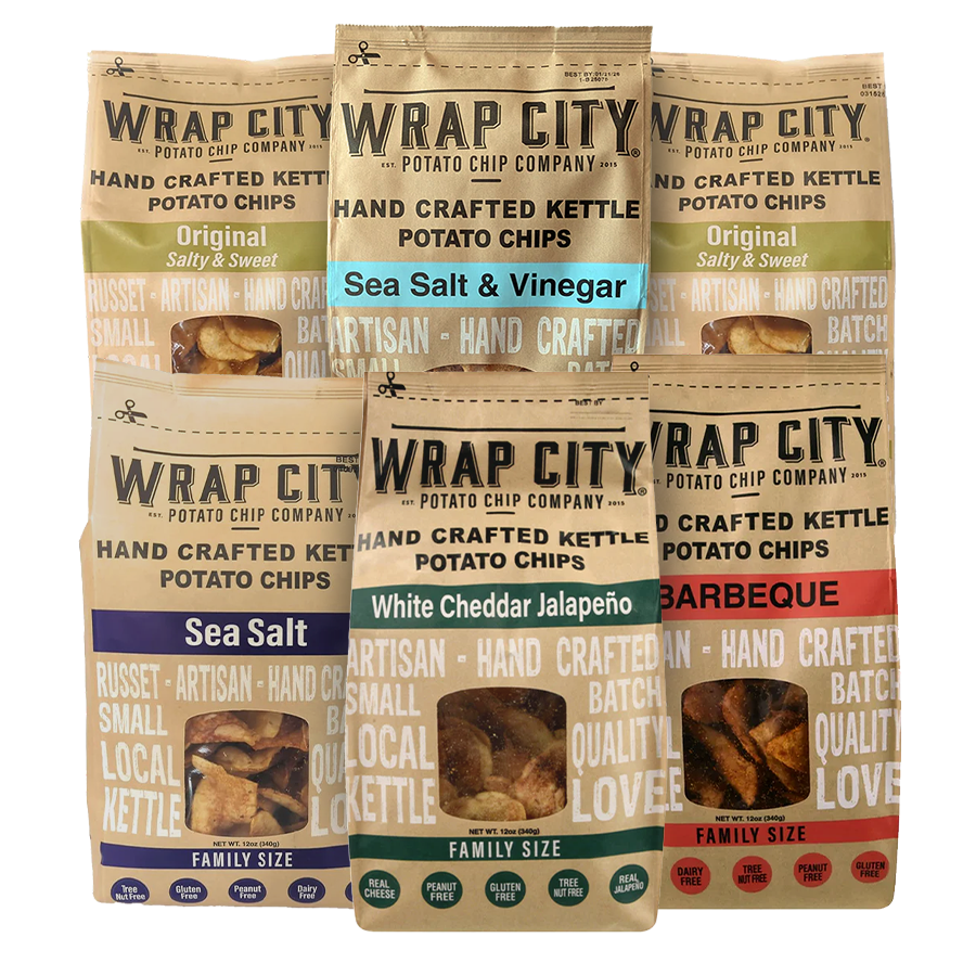 Kettle Chips Variety Pack – Homemade Kettle Potato Chips – Wrap City ...